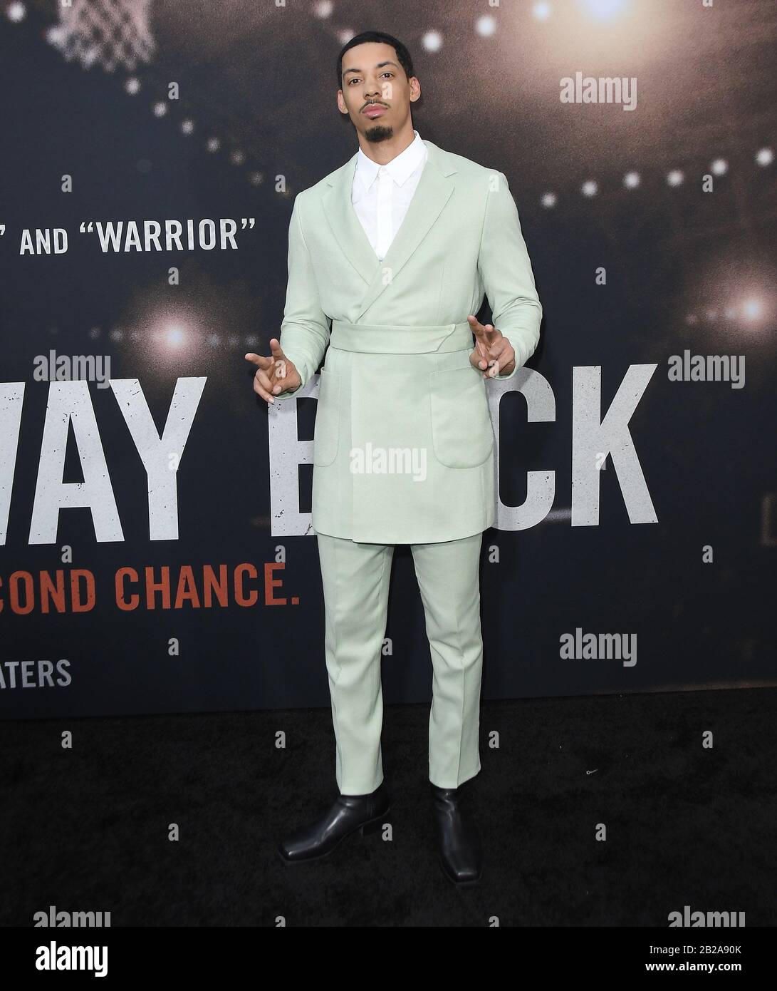 Los Angeles, USA. 01st Mar, 2020. Melvin Gregg arrives at the Warner ...