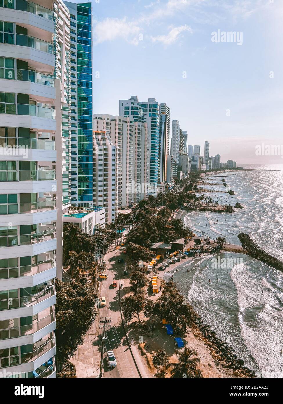 Bocagrande district in Cartagena Colombia Stock Photo - Alamy