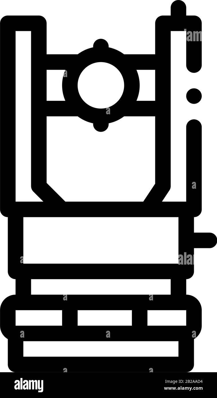 Optical Topography Equipment Icon Thin Line Vector Stock Vector Image ...