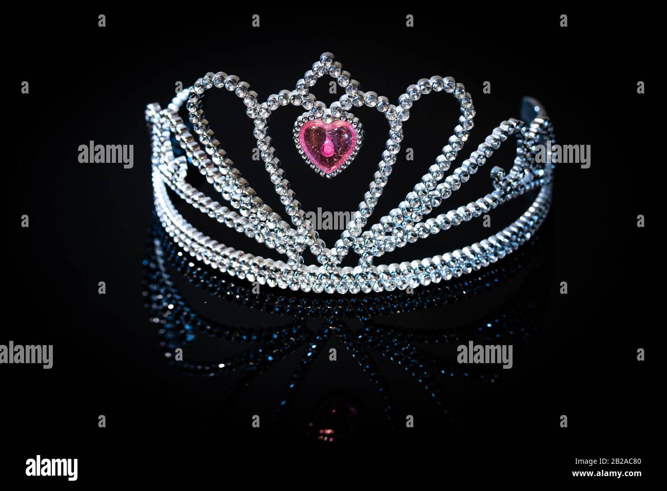 Pink Princess Crown Black Background