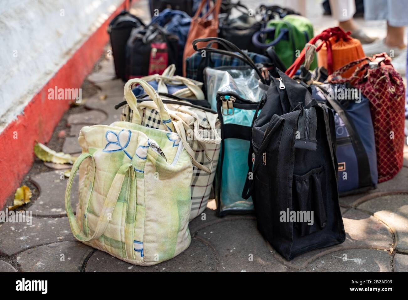 Mumbai, India - February 29, 2020: Lunch boxes ready for delivery via ...