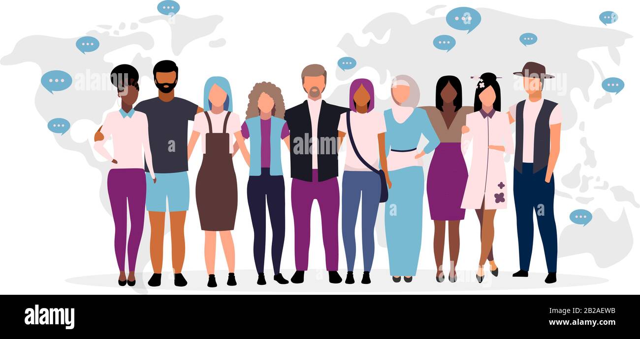 Global collaboration flat vector illustration. International ... Global collaboration flat vector illustration. International ...