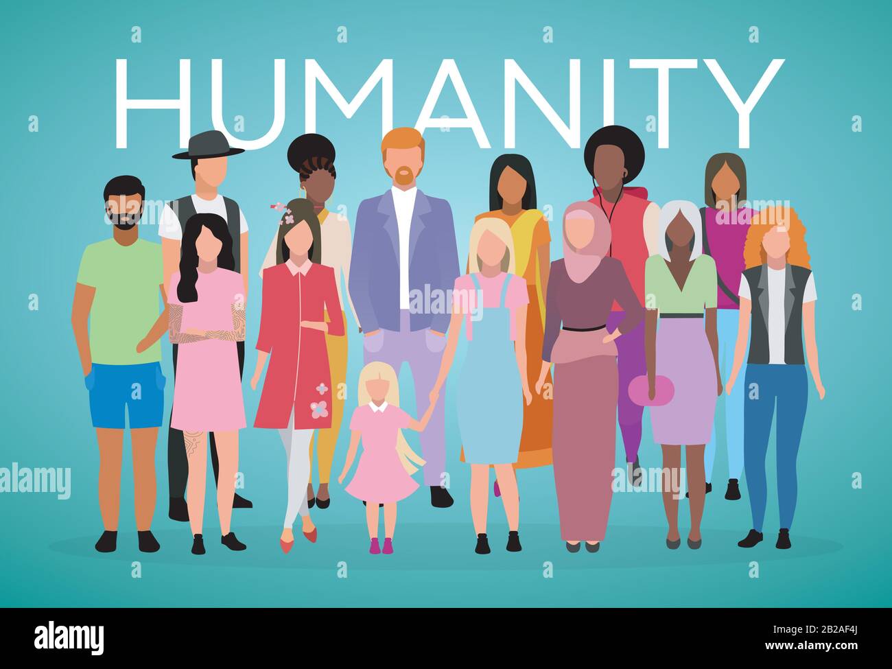 Humanity poster vector template. Adult population. Brochure, cover ...