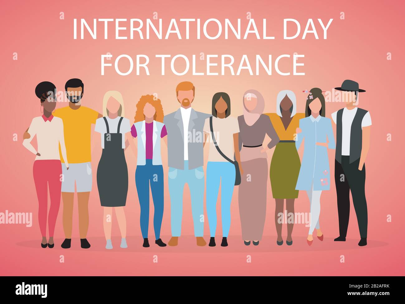 International day for tolerance poster vector template. Global ...