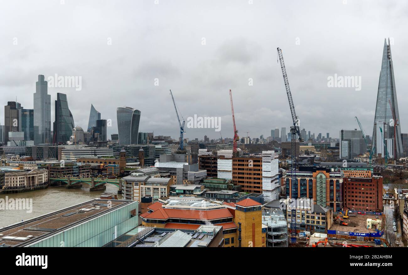 Aerial view infrastructure southwark london hi-res stock photography ...