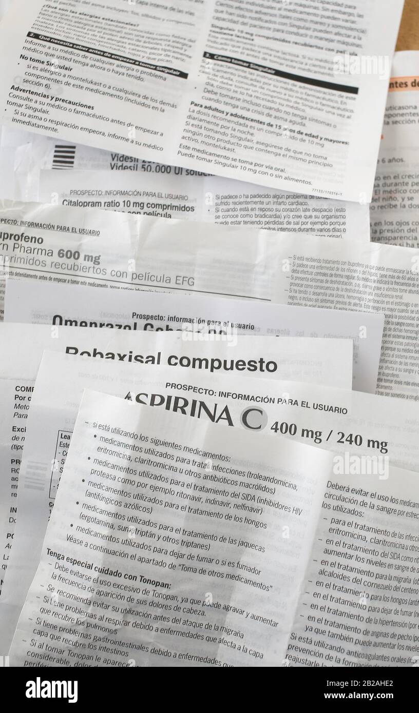 Medication Information Leaflet High Resolution Stock Photography and ...