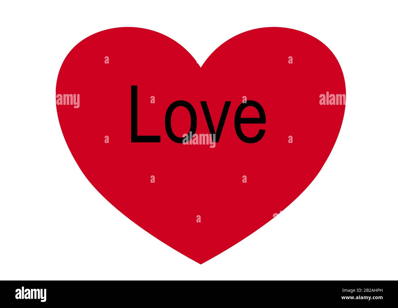 Red heart on a white background, inscription love, cut out Stock Photo ...
