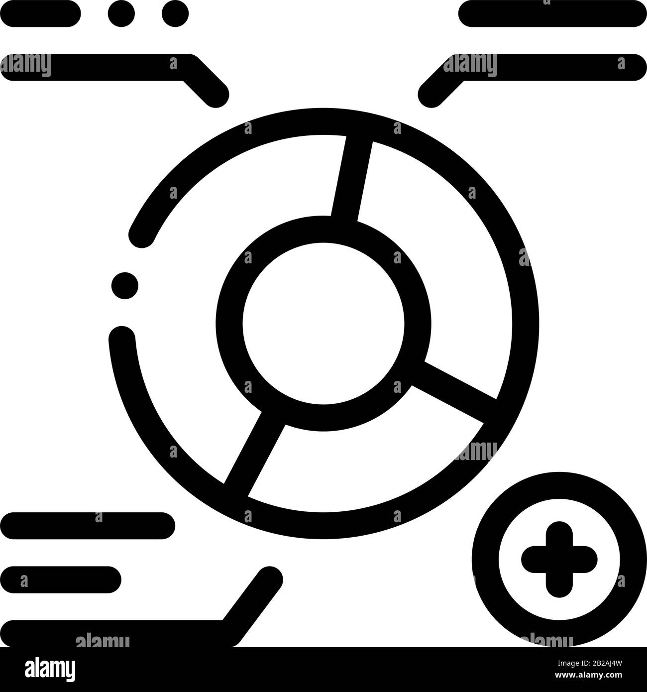 Growth Round Infographic Icon Thin Line Vector Stock Vector Image & Art ...