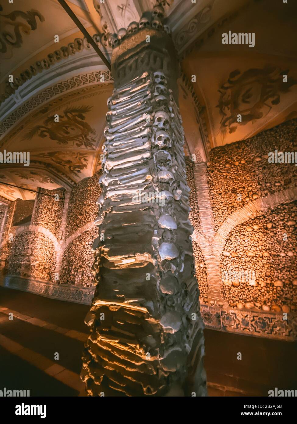 The Capela dos Ossos, Chapel of Bones in Evora Portugal Stock Photo - Alamy