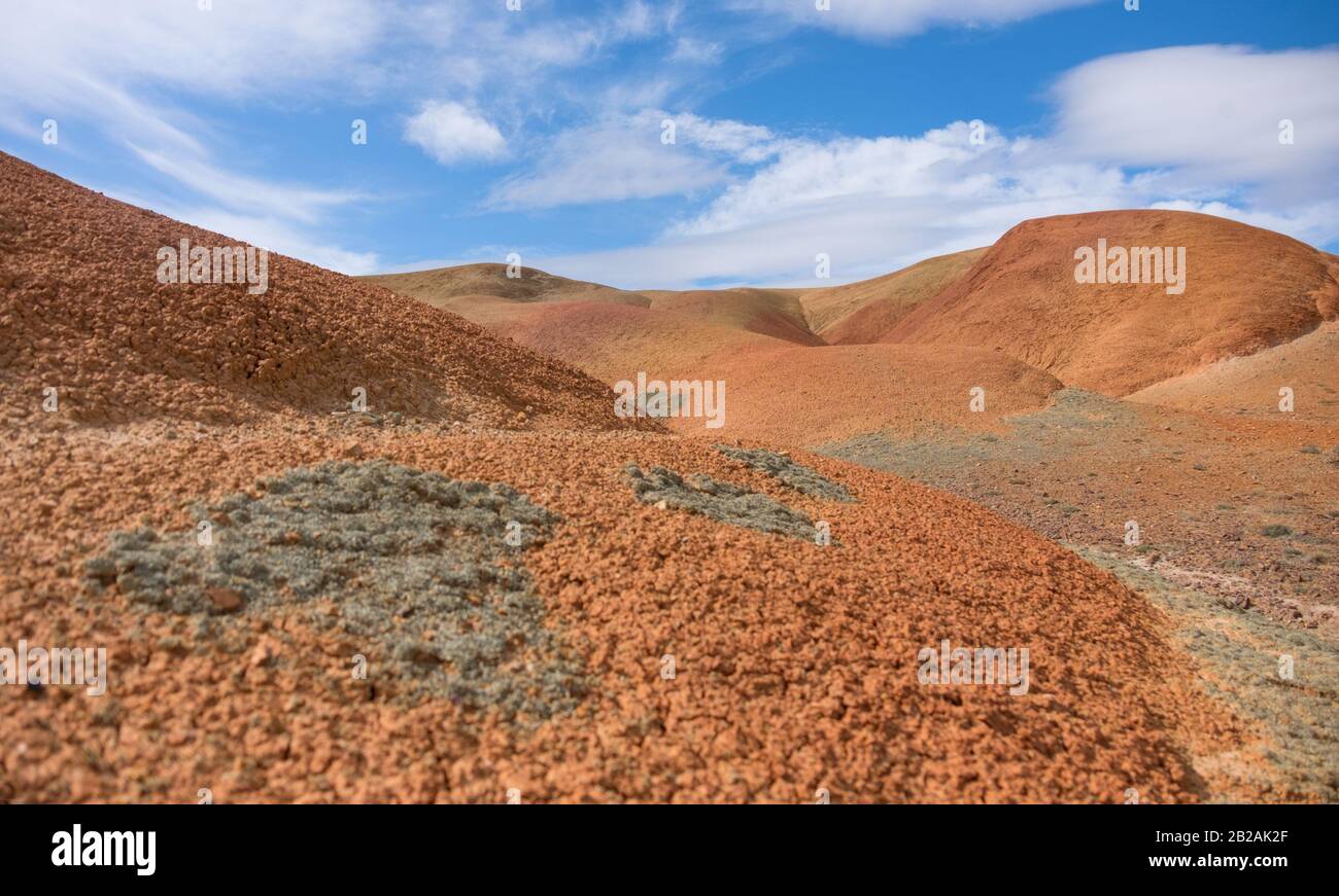 Desert landscape red. Desert and semi-desert Stock Photo - Alamy