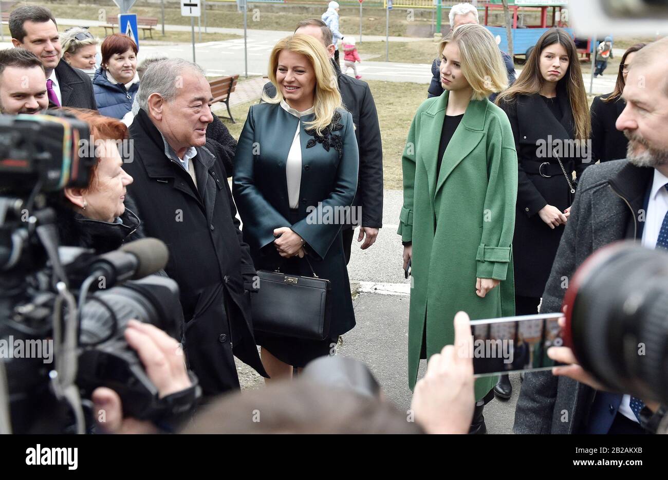 Pezinok, Slovakia. 29th Feb, 2020. Slovak President Zuzana Caputova ...