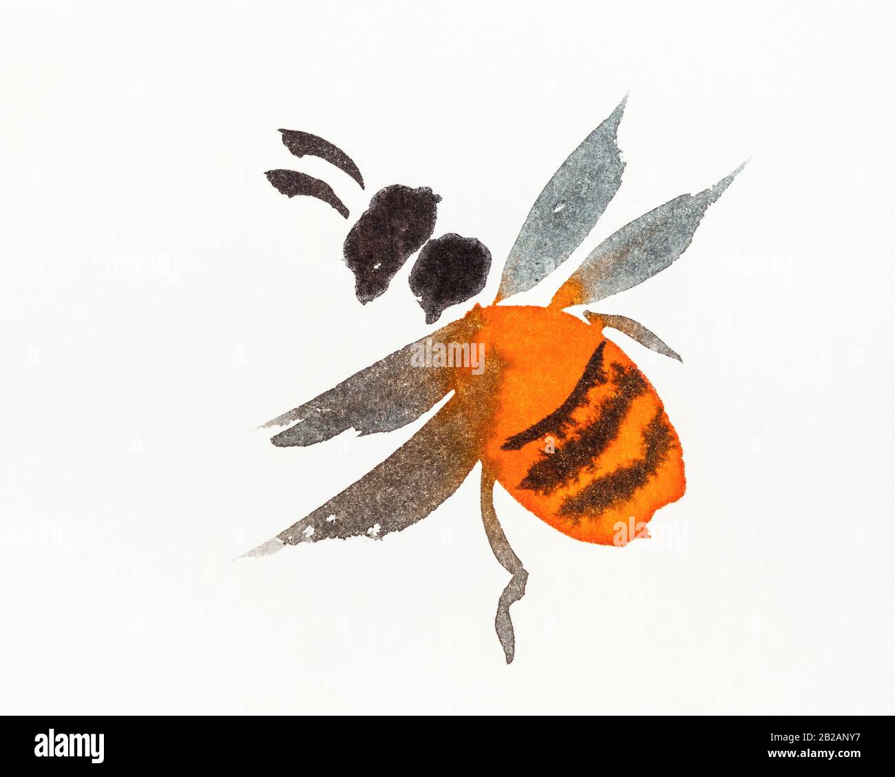 Hand drawn bee hi-res stock photography and images - Alamy