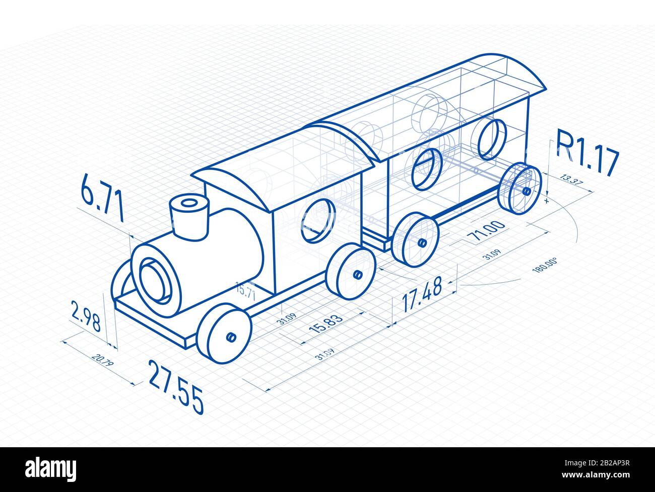 Wooden Train Blueprints