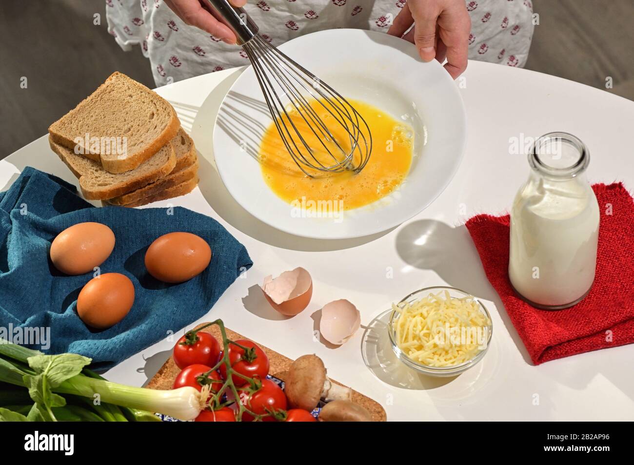 Milk omelette eggs egg bowl hi-res stock photography and images - Alamy