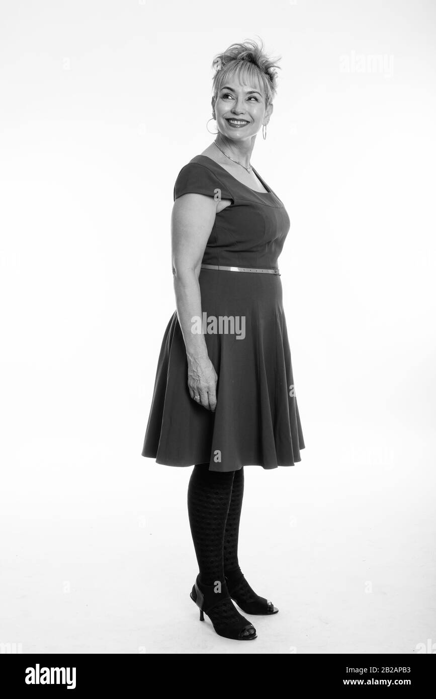 Full length back of the dress Black and White Stock Photos & Images - Alamy