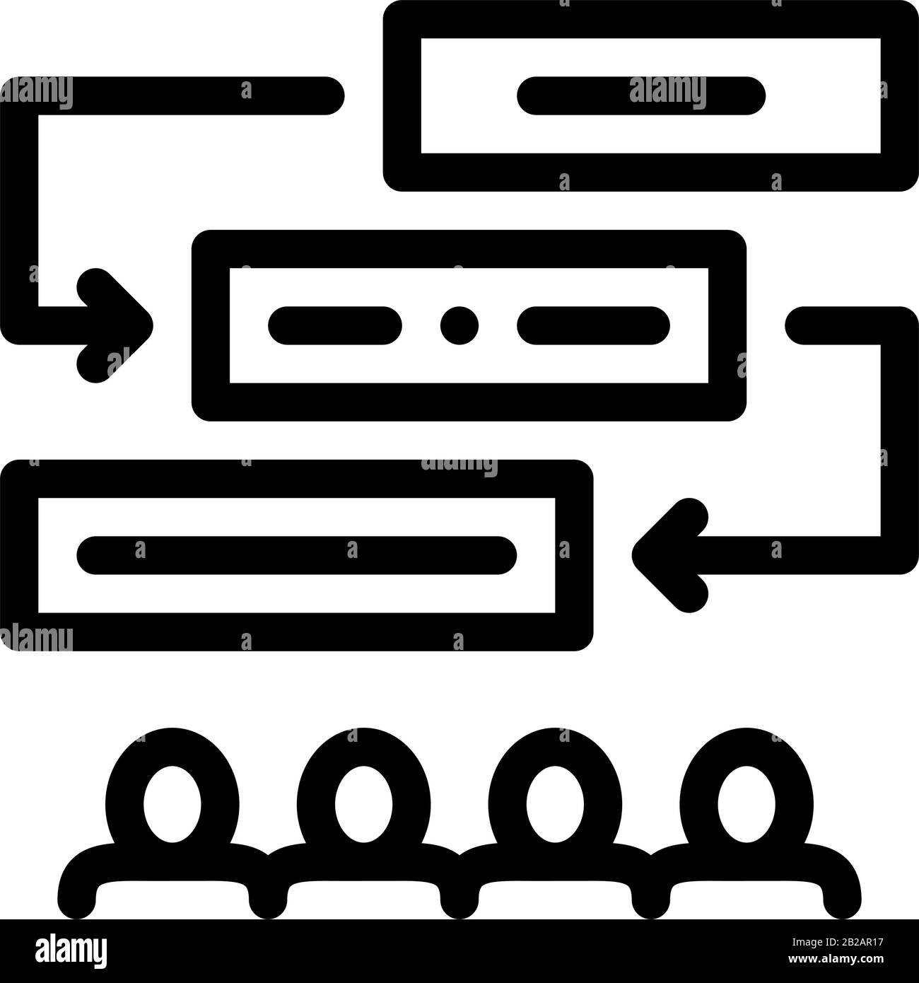 Employees Planning Work Icon Thin Line Vector Stock Vector Image & Art ...