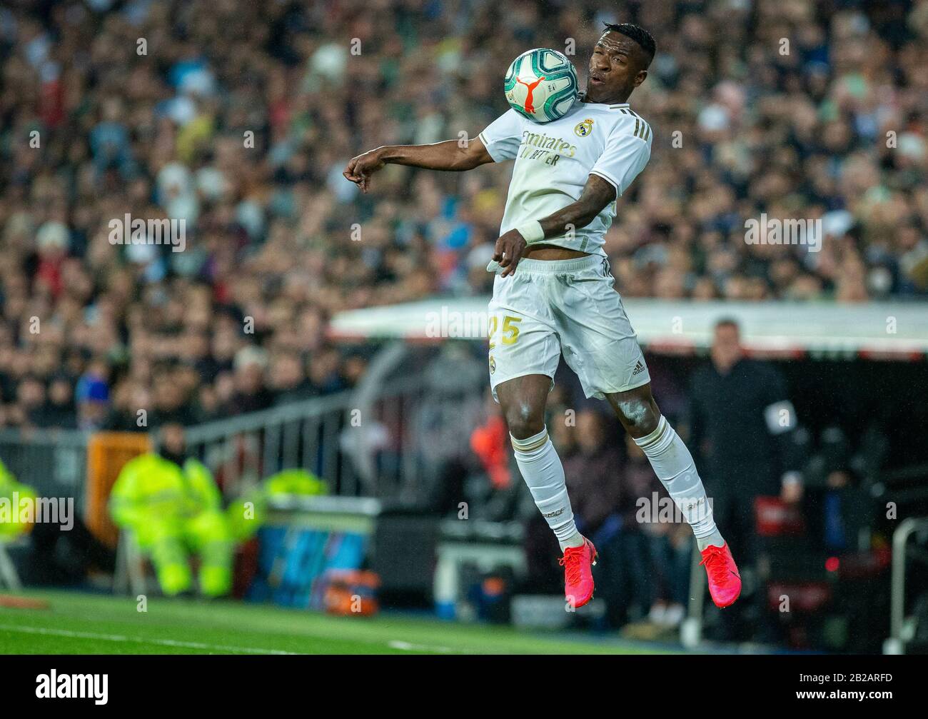 Vinicius Jr of Real Madrid in action during the Spanish La Liga match ...