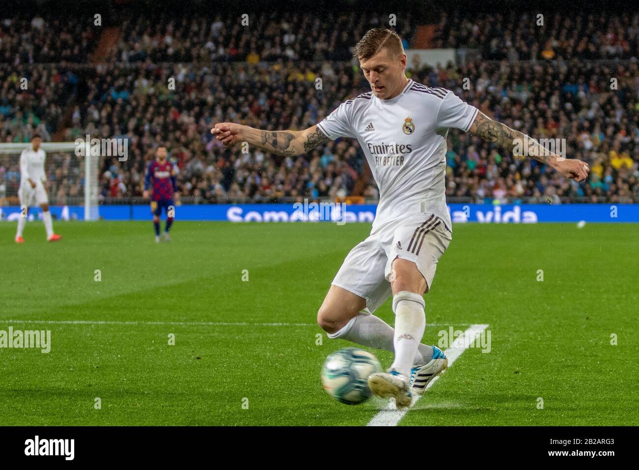 Toni Kroos of Real Madrid in action during the Spanish La Liga match ...