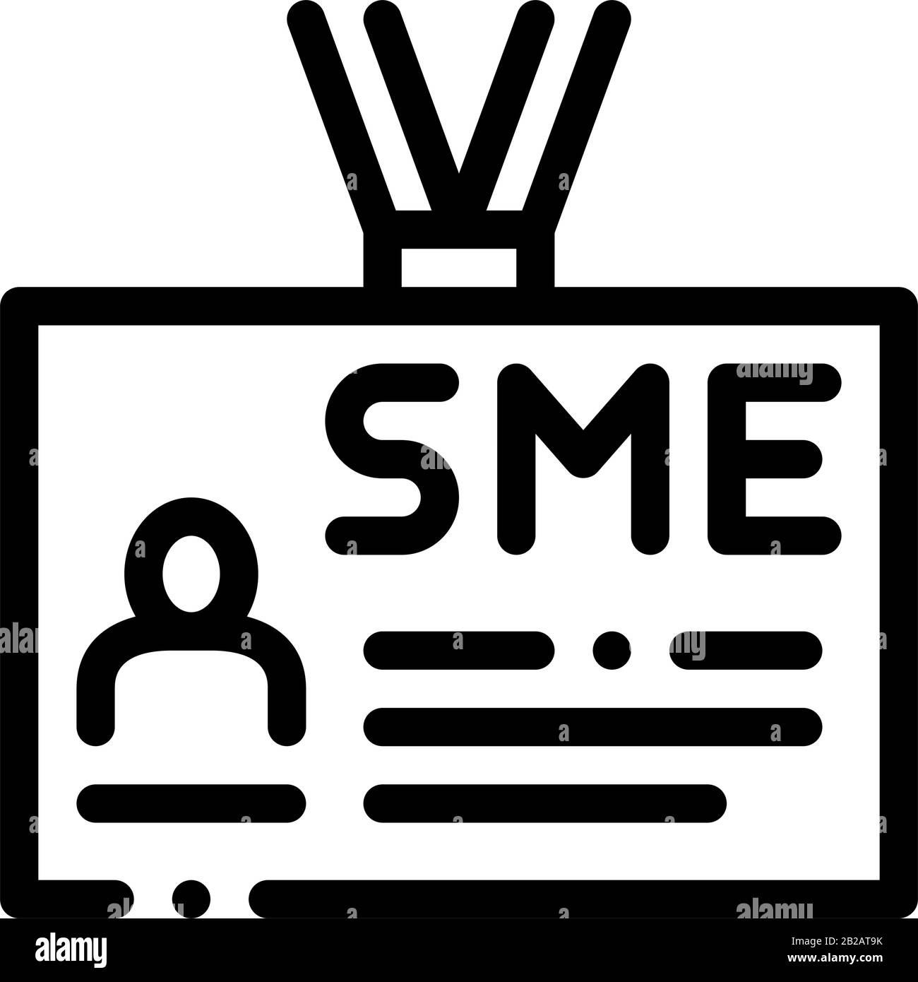 Sme Worker Badge With Photo Icon Thin Line Vector Stock Vector Image ...