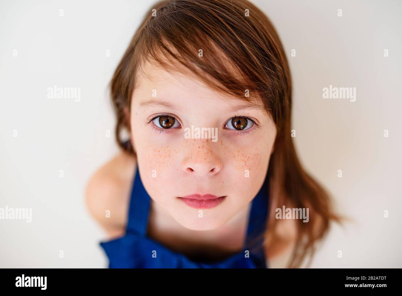 Girl brown hair freckles hi-res stock photography and images - Alamy