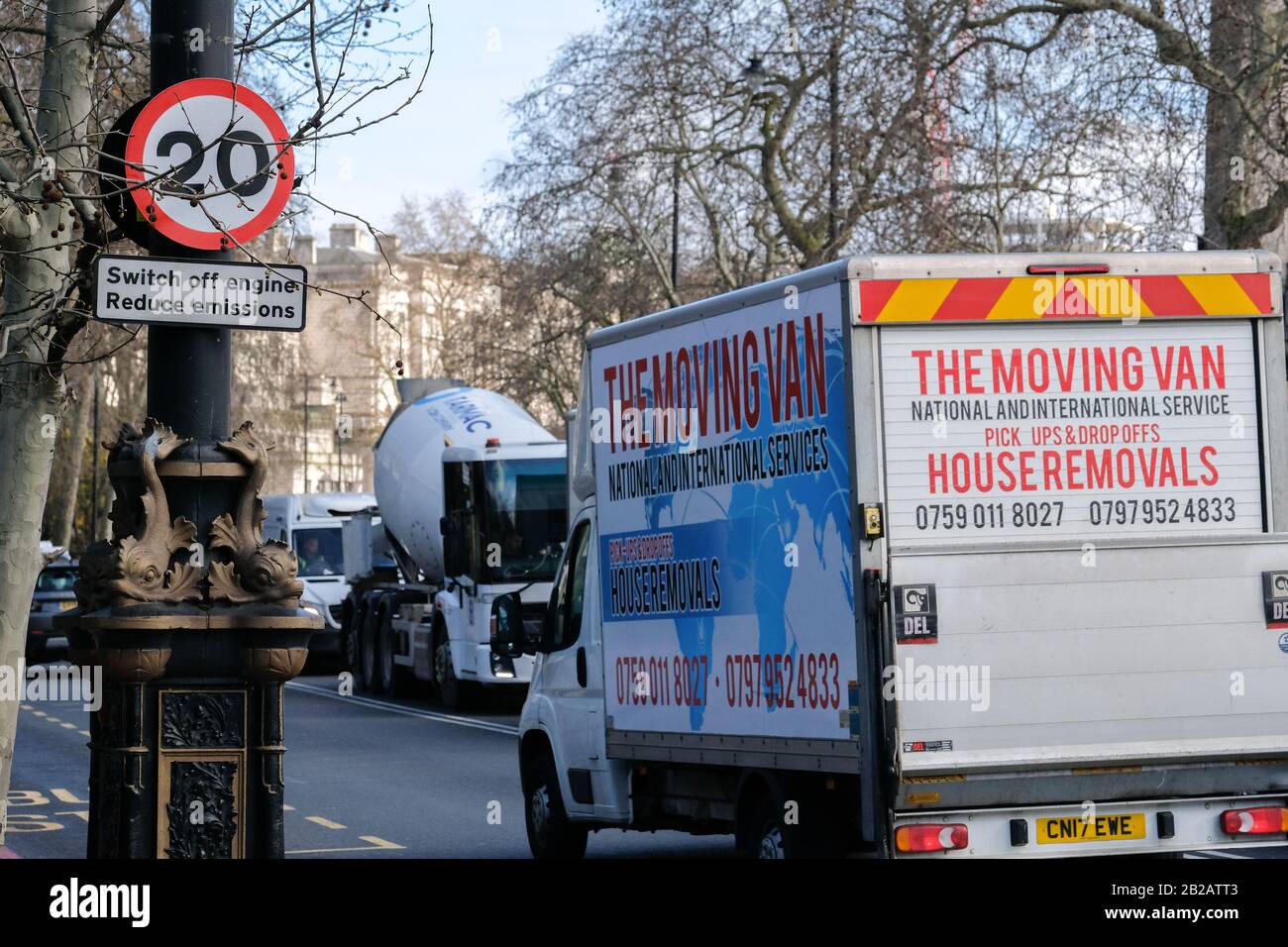 Victoria Embankment, London, UK. 2nd March 2020. A speed limit of 20mph ...