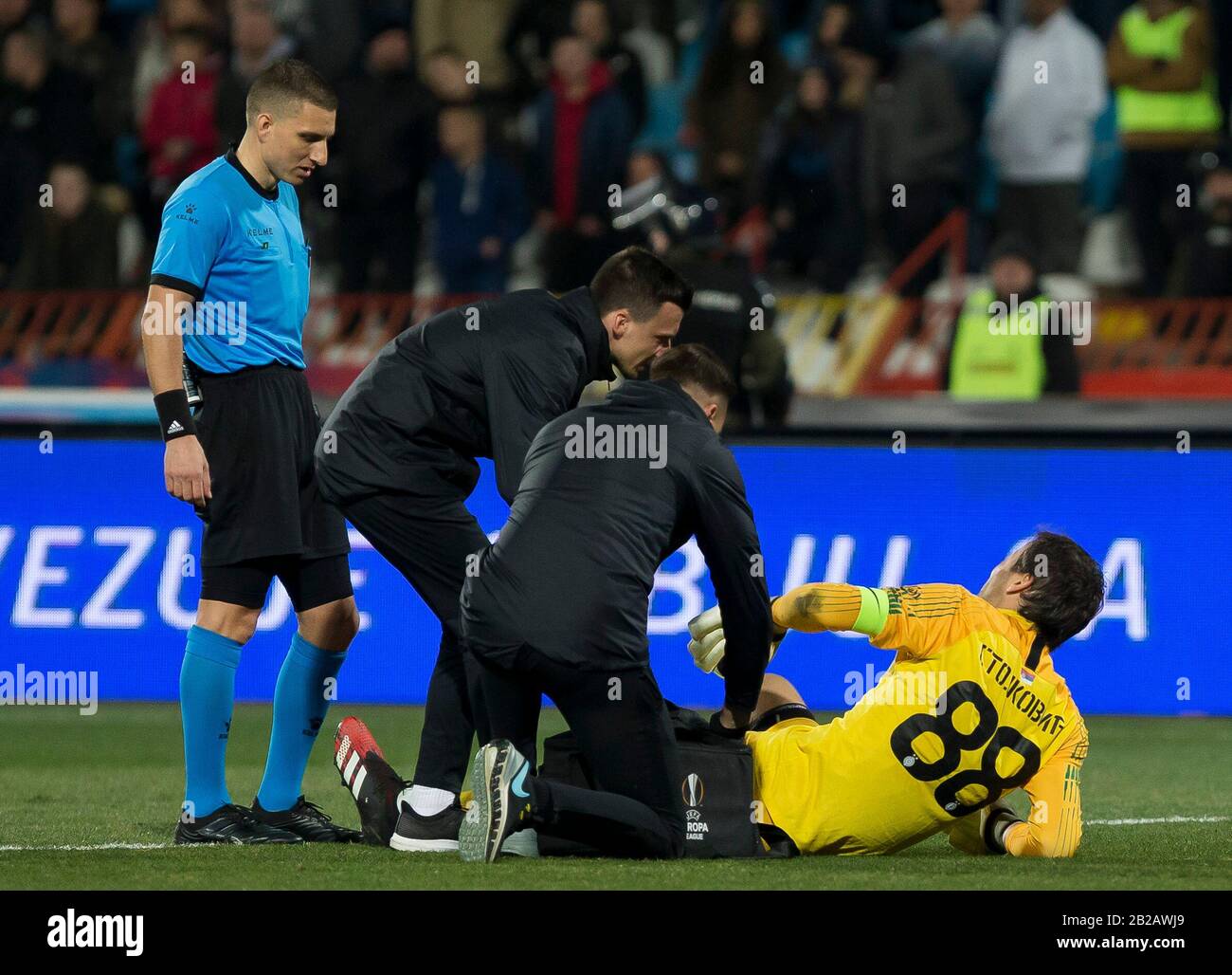 Vladimir stojkovic goalkeeper partizan belgrade hi-res stock ...