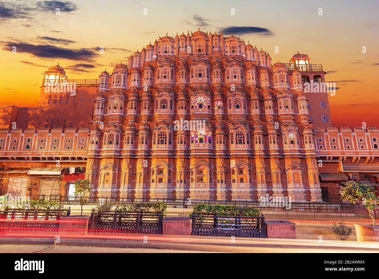 Hawa mahal and sunset hi-res stock photography and images - Alamy