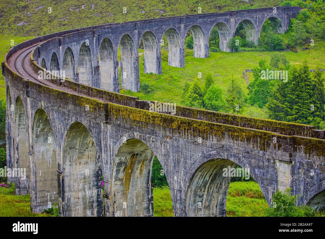 Old bridge and picturesque Scotland morning landscape Stock Photo - Alamy