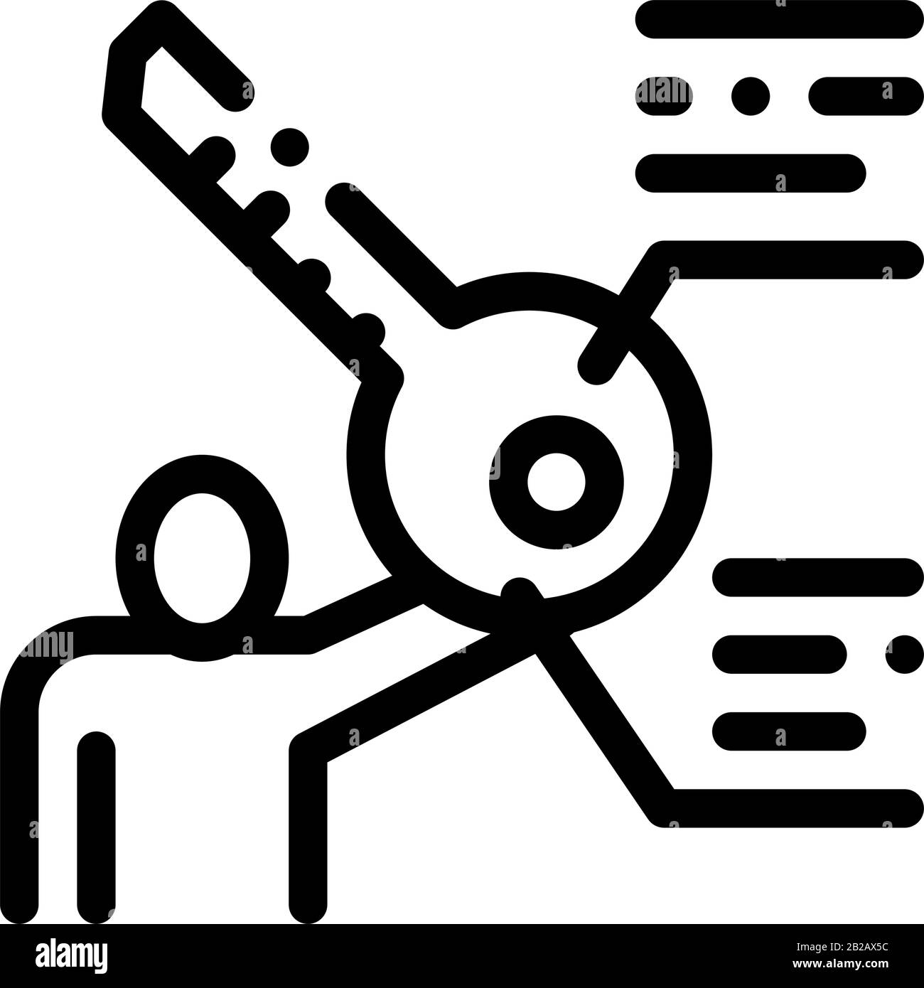 Businessman Holding Key Icon Thin Line Vector Stock Vector Image & Art ...