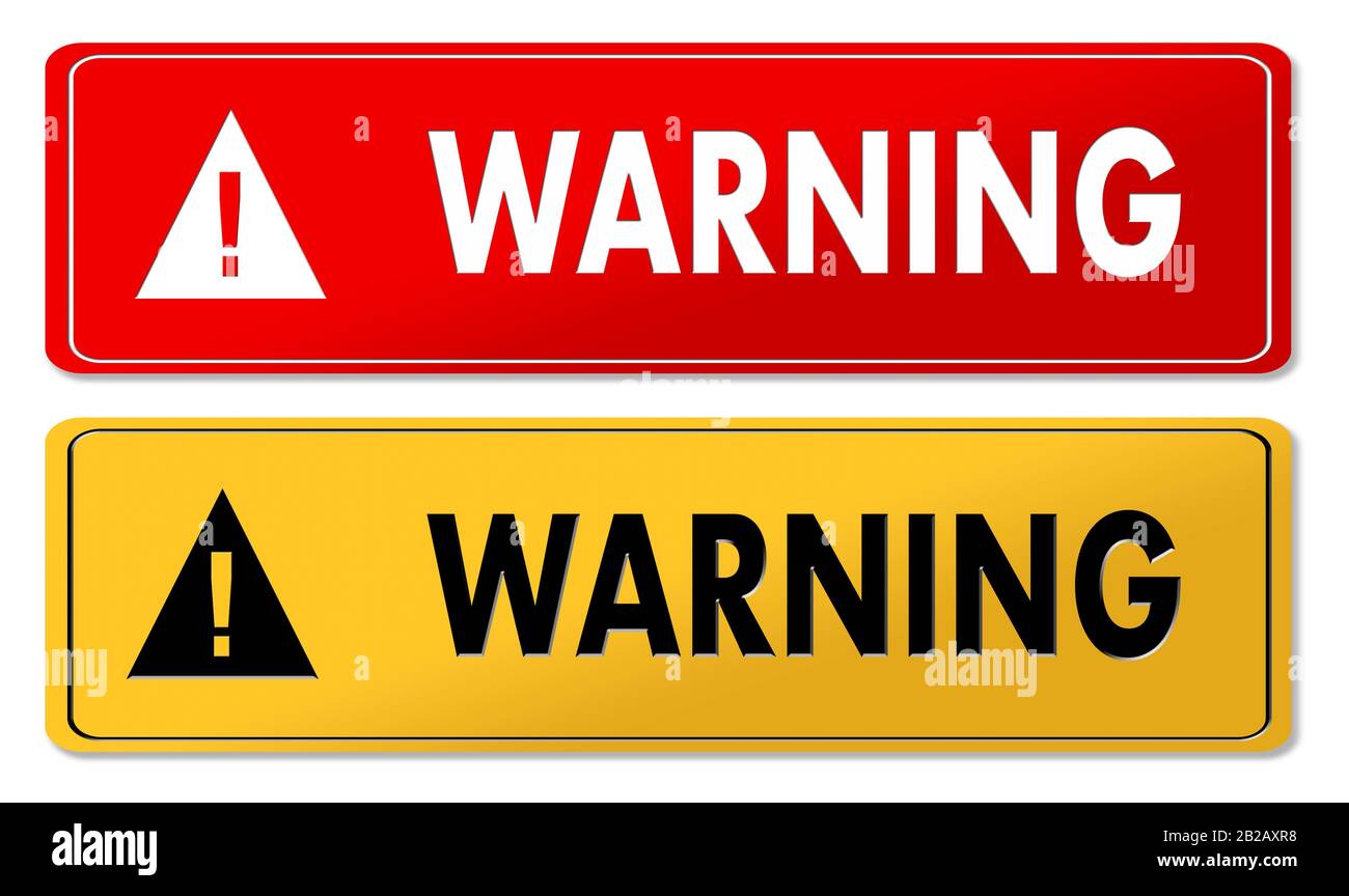 Yellow Warning Panel High Resolution Stock Photography and Images - Alamy