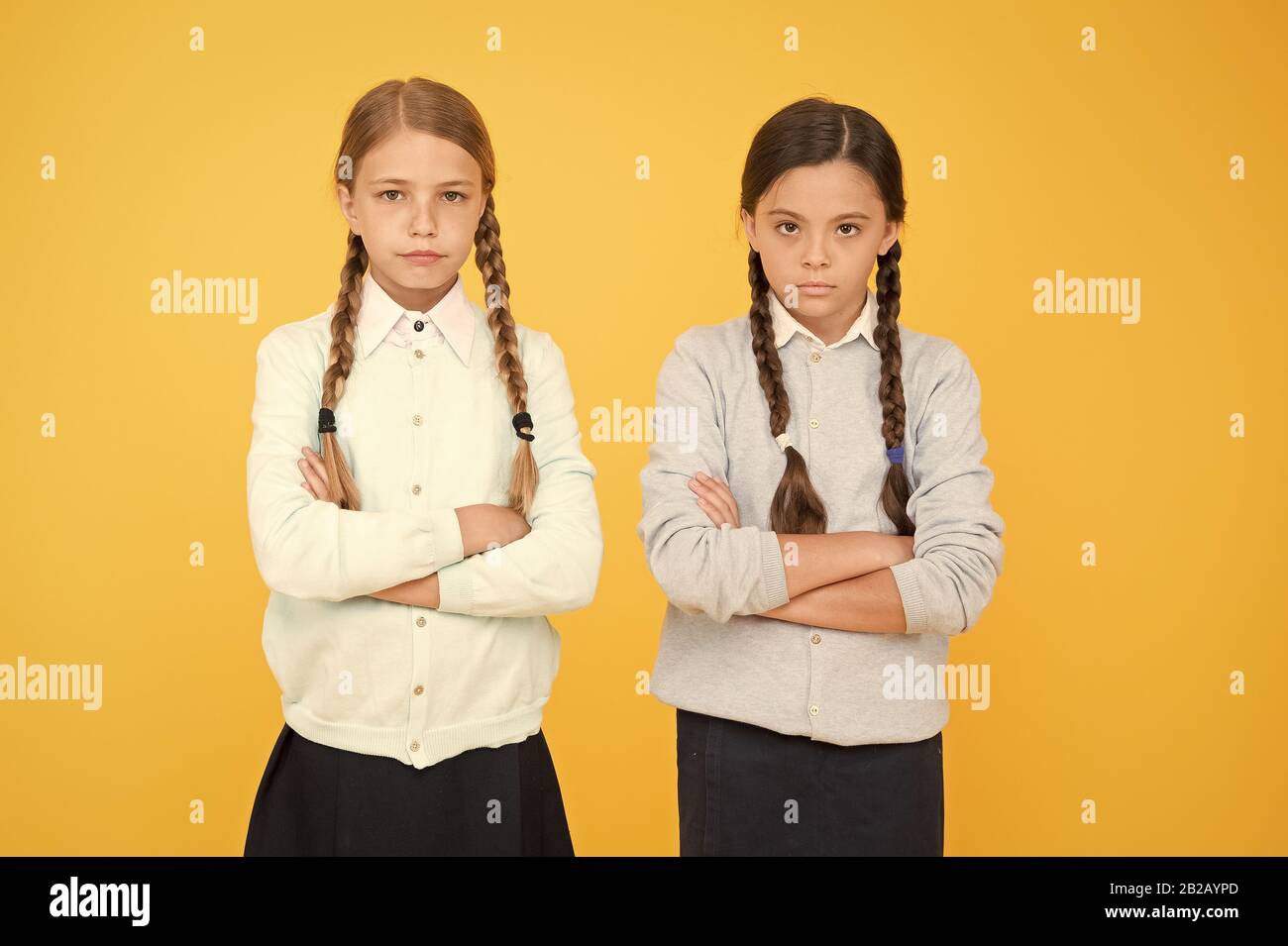 Bad mood concept. School friendship. Support and friendship. Problem ...