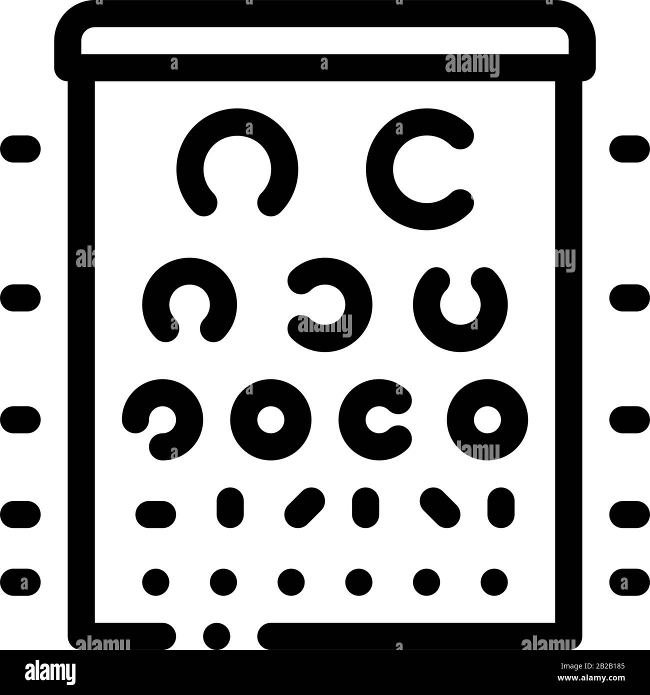 Eyes Ophthalmic Test Chart Icon Thin Line Vector Stock Vector Image ...