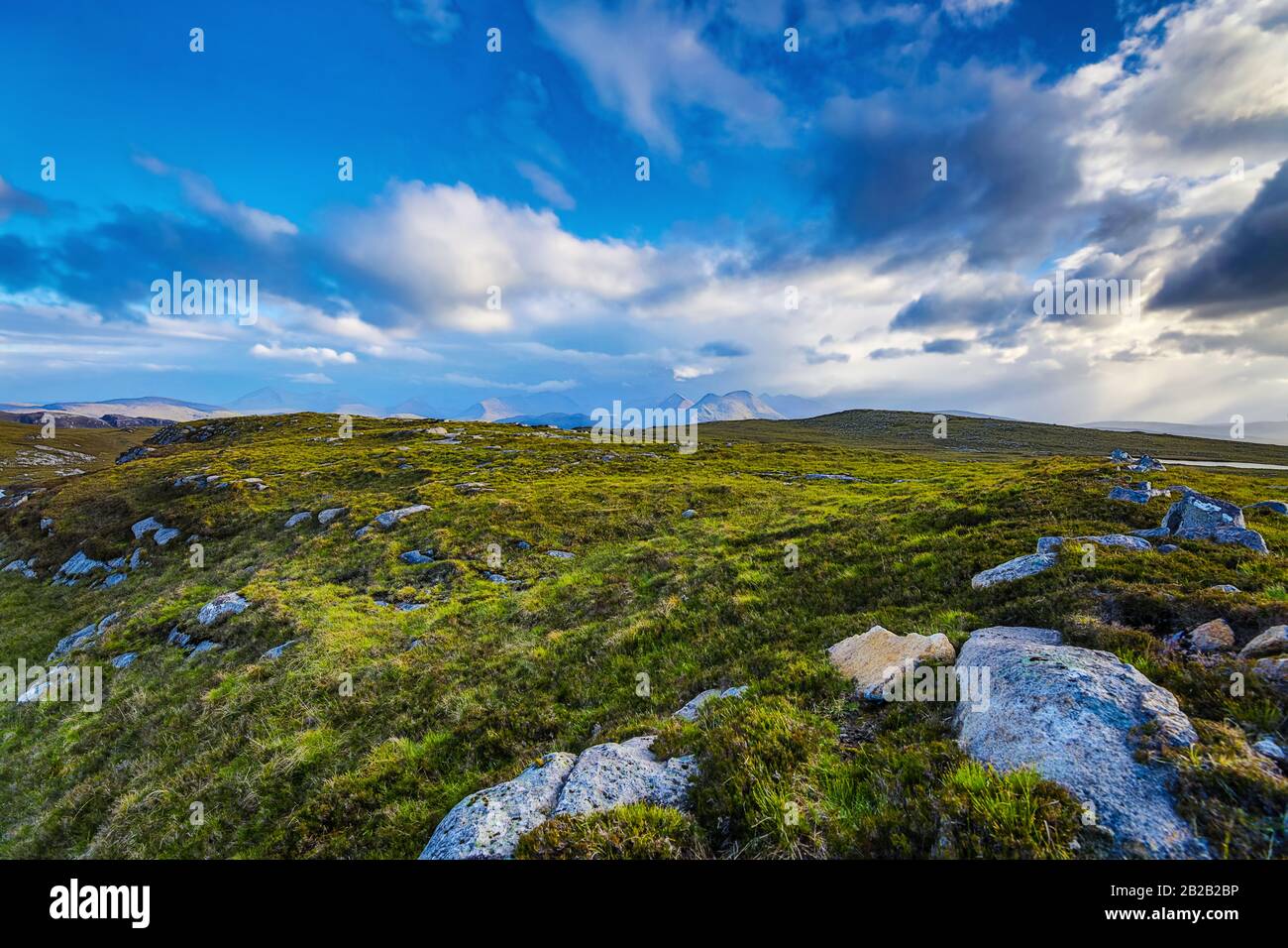 Beautiful scenic landscape of Scotland nature with beautiful evening ...