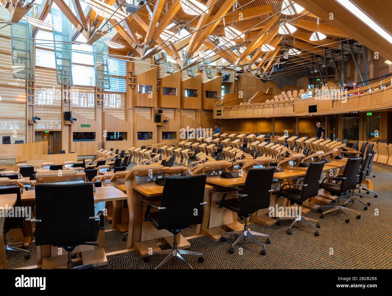 Scottish Parliament Debating Chamber Stock Photo - Alamy