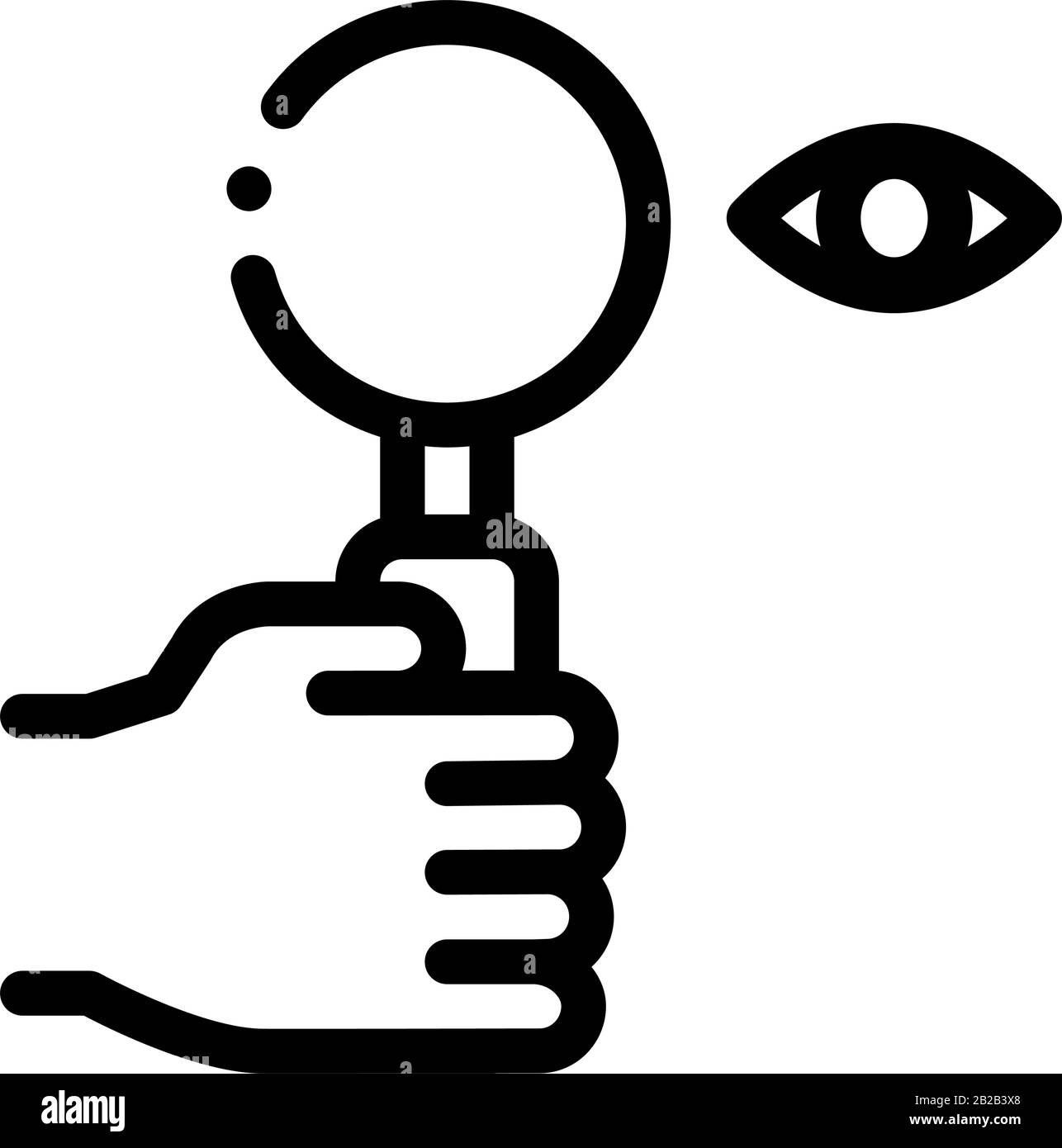 Human Eye Optical Research Icon Thin Line Vector Stock Vector Image ...