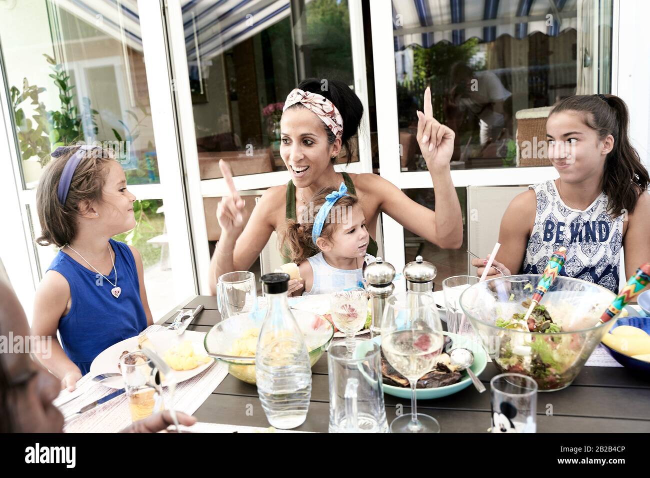 Pointing Fingers Child And Adult High Resolution Stock Photography and ...