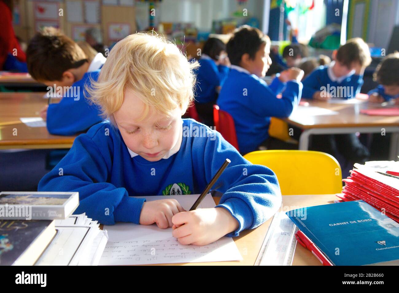 Young Boy, Year 3 Primary School, UK Stock Photo - Alamy