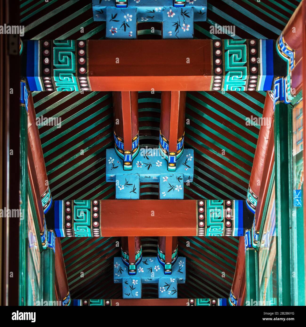 Beijing traditional architecture design elements close-up photo Stock ...