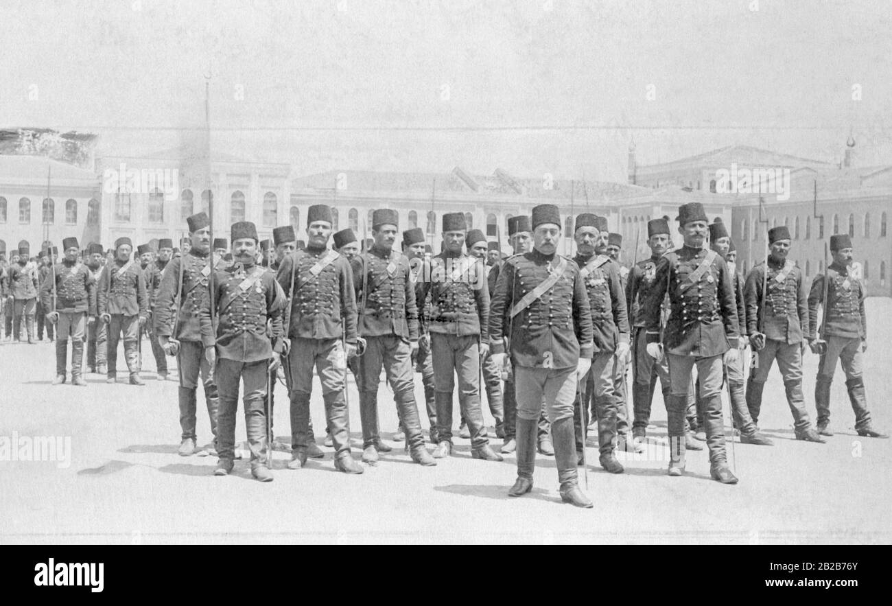 The palace guard of the Ottoman Sultan Adul Hamid II in Constantinople ...