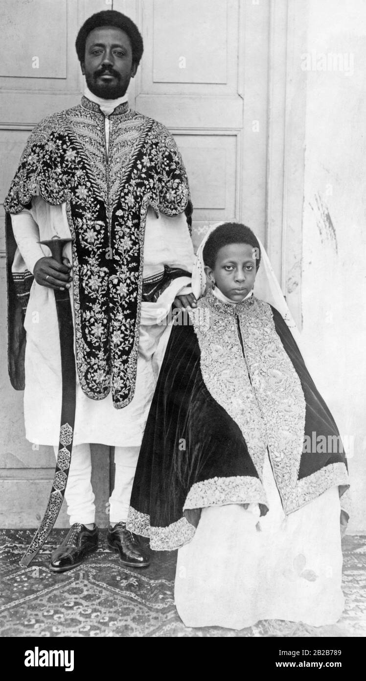 Fitaurari Dusta Dembto, the leader of the Abyssinian cavalry, with his ...