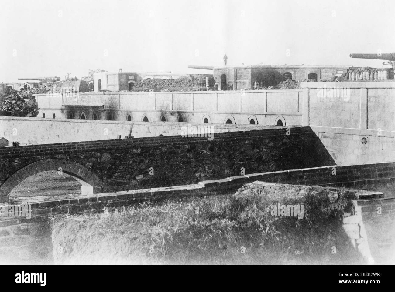 View of the russian fortress Port Arthur, today's Lüshunkou ...
