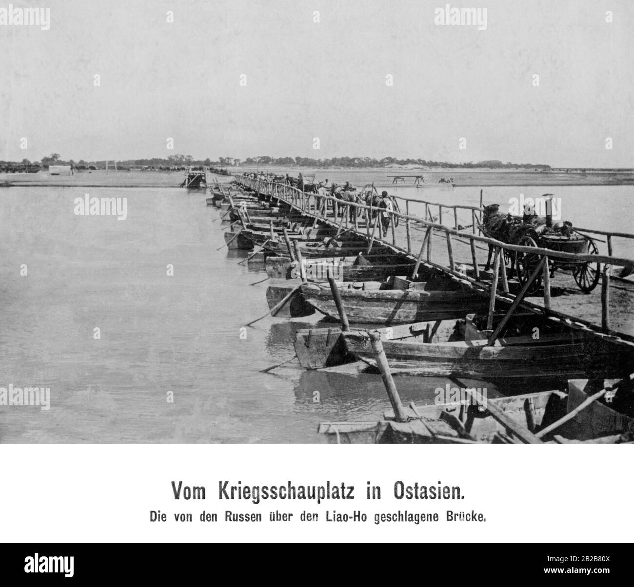 During the Russo-Japanese War in East Asia: bridge over the Liao He ...