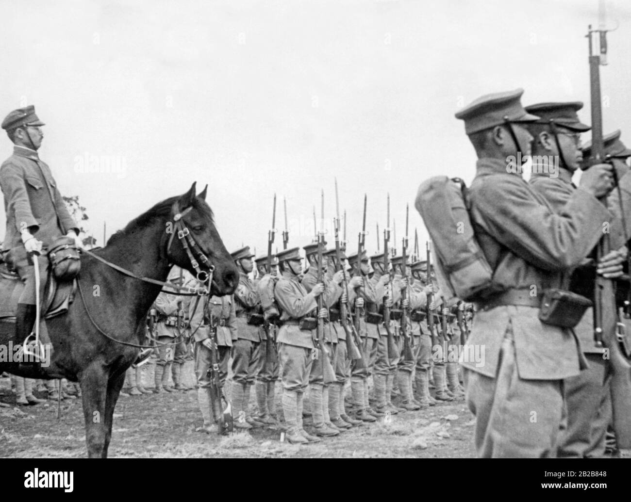 A group of Japanese soldiers at a parade Stock Photo - Alamy