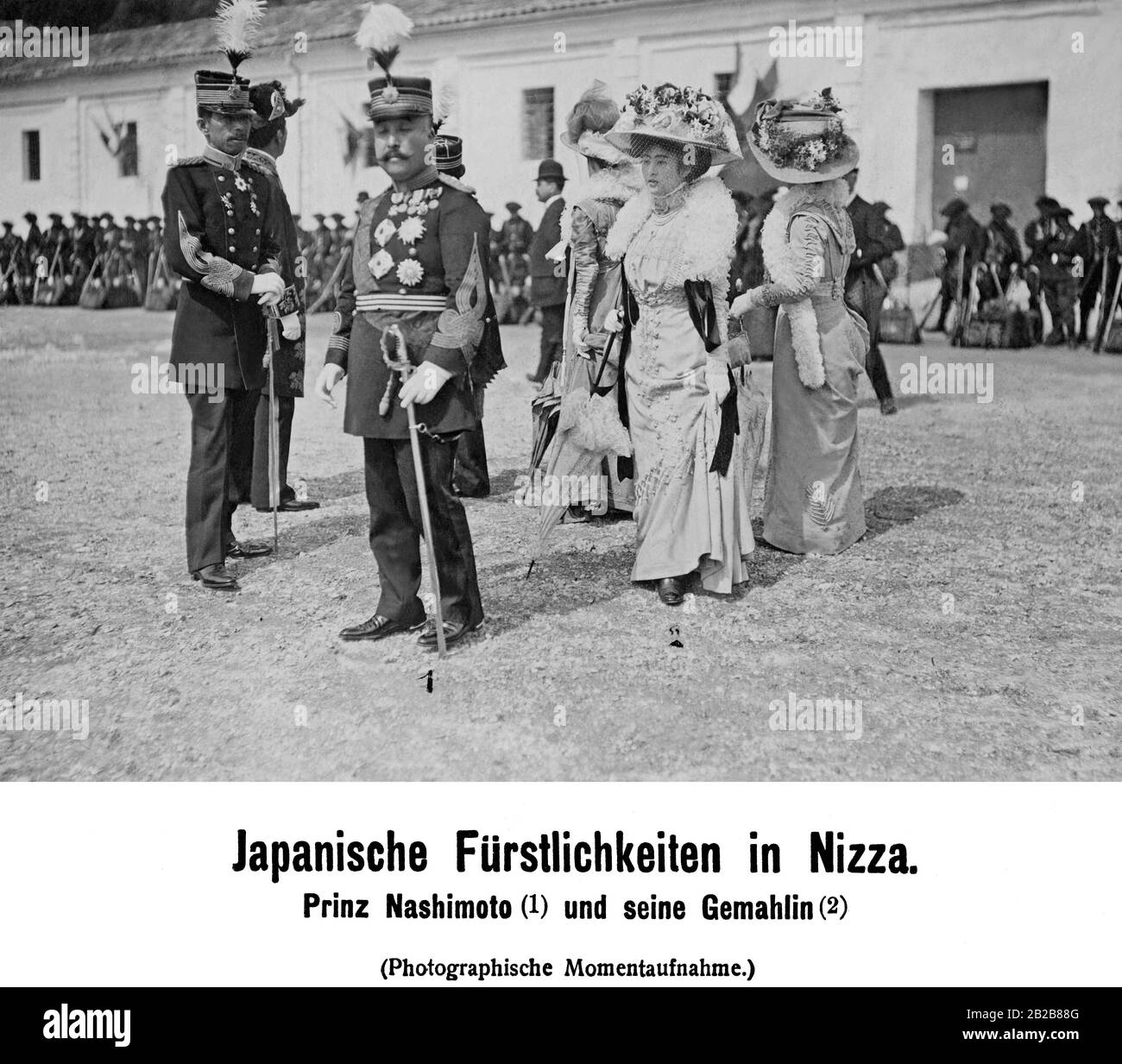 The Japanese Prince Nashimoto and his wife visiting Nice Stock Photo ...
