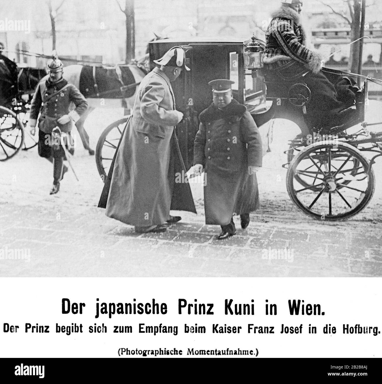 The Japanese Prince Kuni visits the Austrian Emperor Franz Joseph at ...