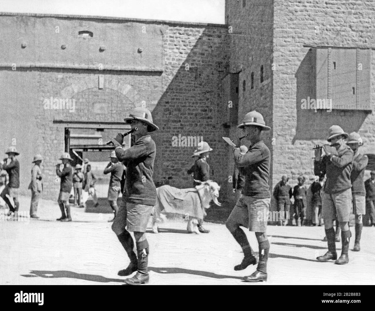 Guard parade of the English troops in Fort Landi Kotal at the Khyber ...