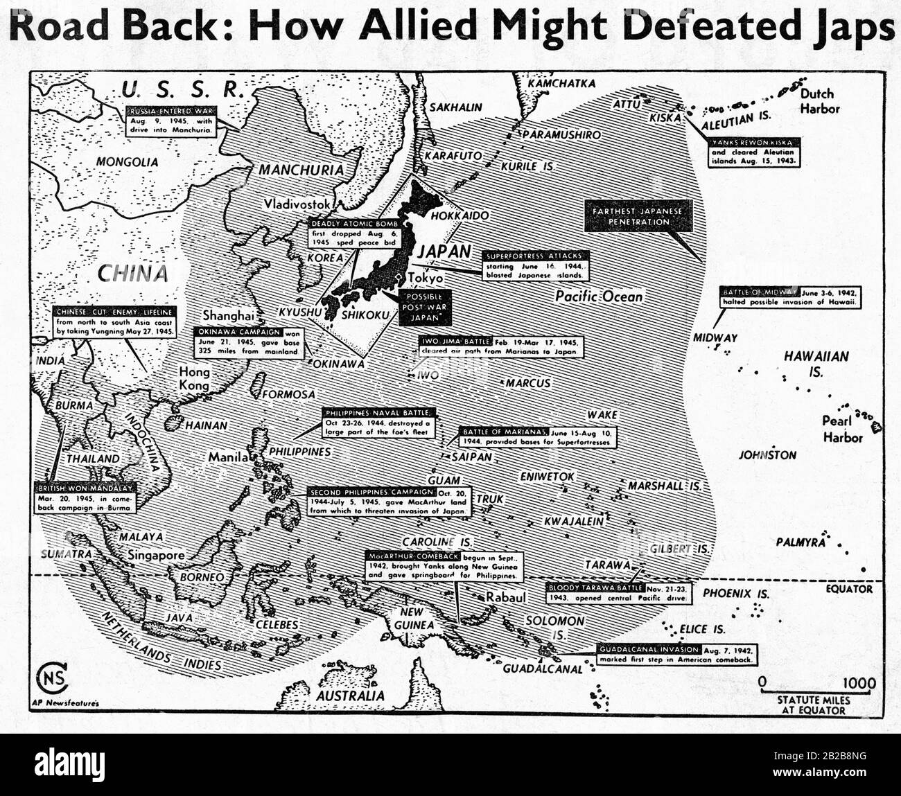 Map of japan 1940s hi-res stock photography and images - Alamy