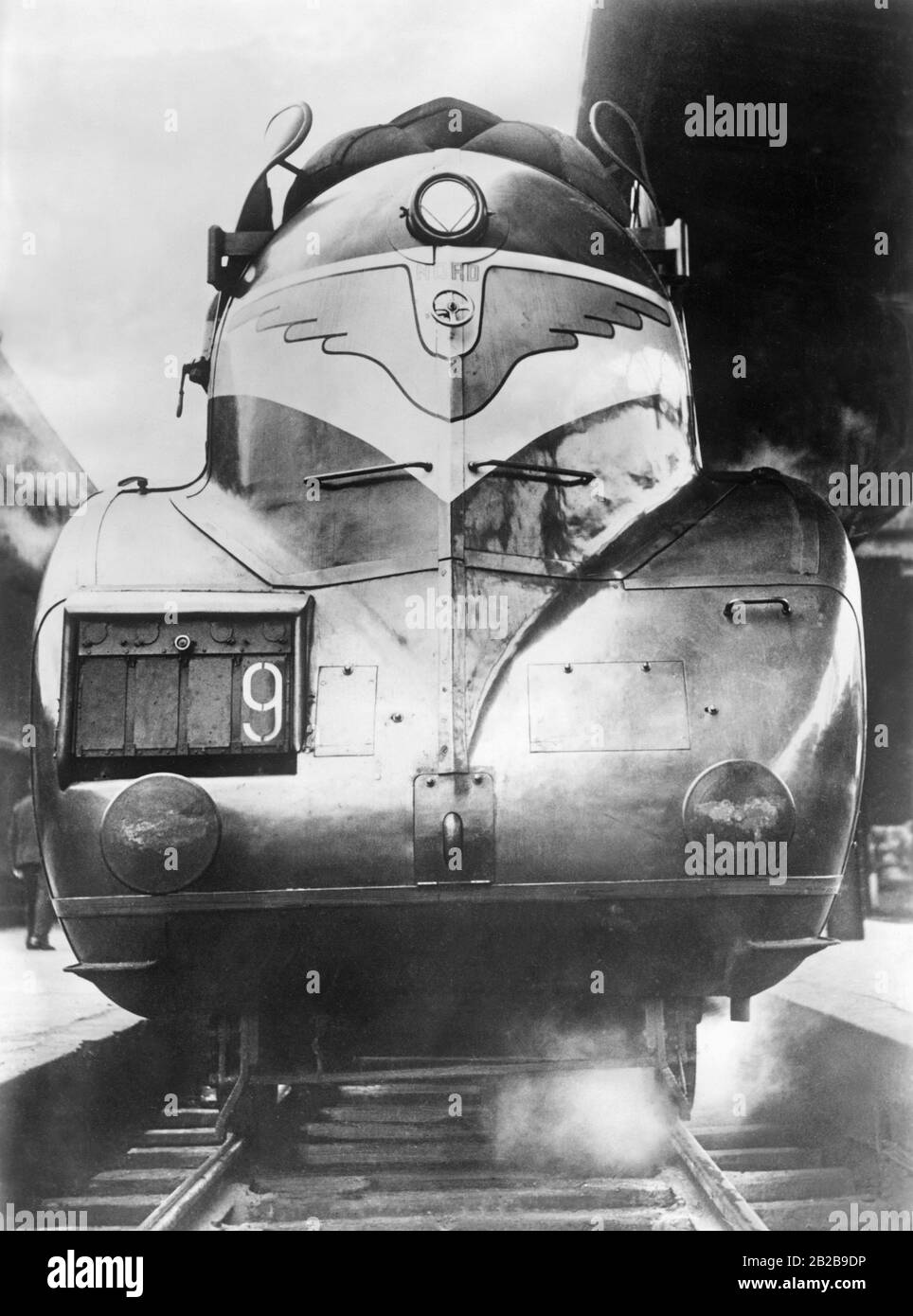 A streamlined locomotive that runs on the line Paris - Calais ...
