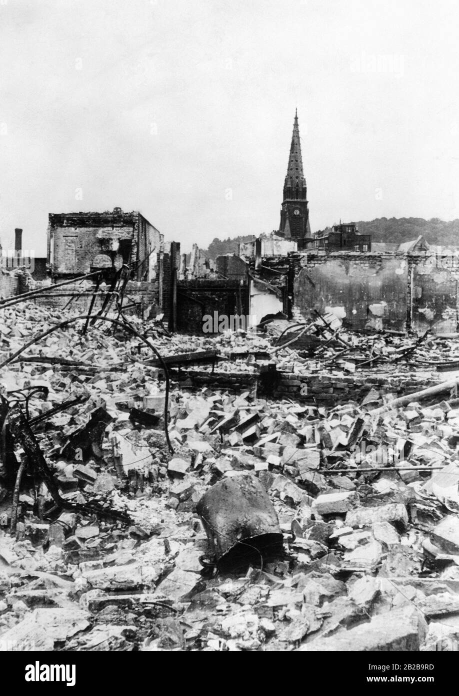 Destroyed cities in France during the Second World War: Elbeuf near ...