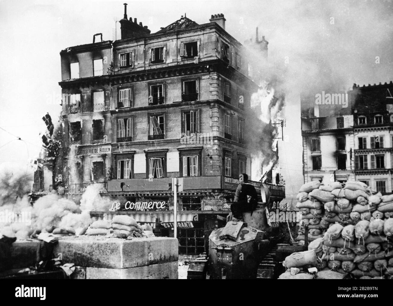 Destroyed french tank wwii hi-res stock photography and images - Alamy